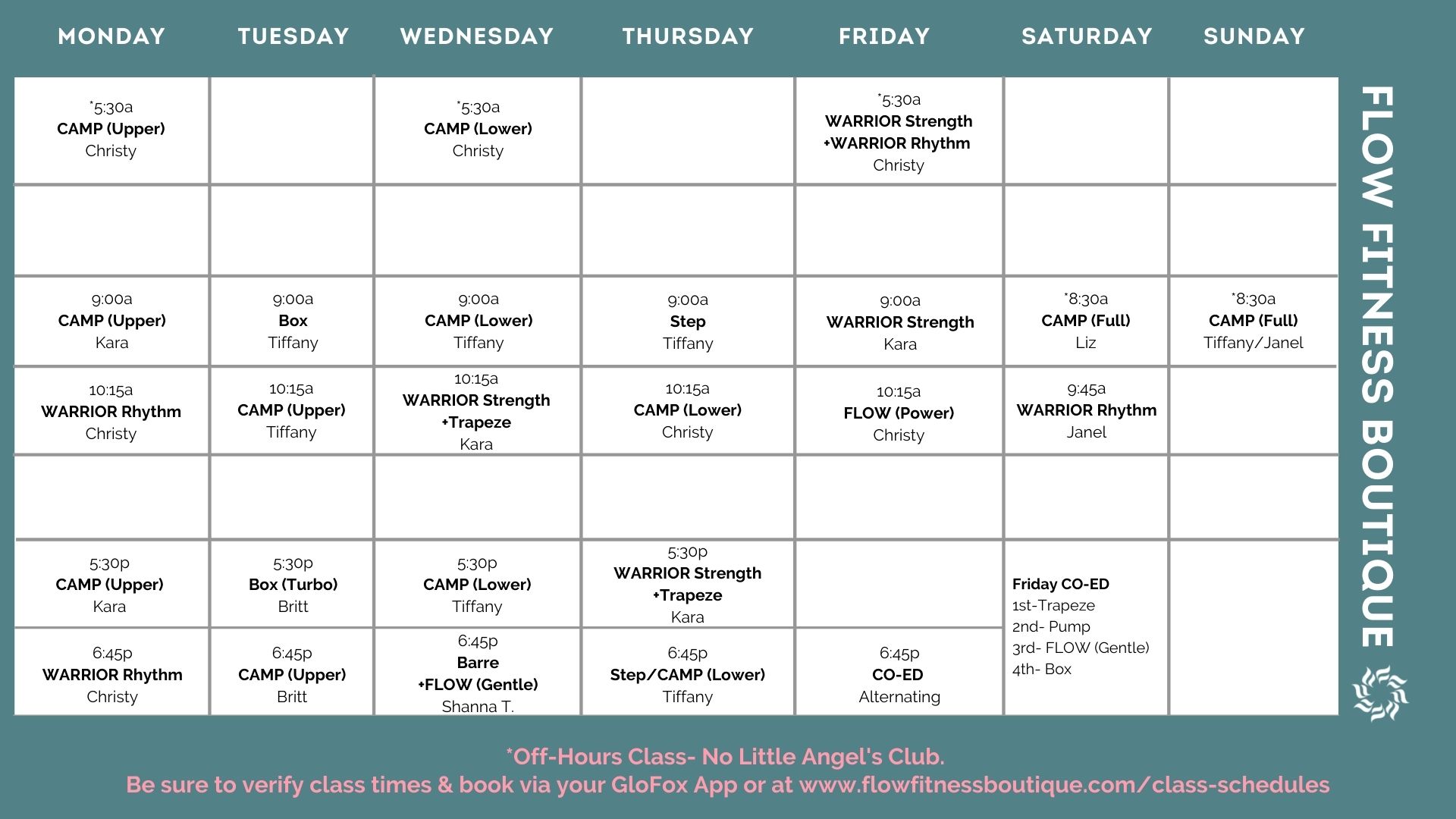 Our Classes « Flow Fitness Boutique